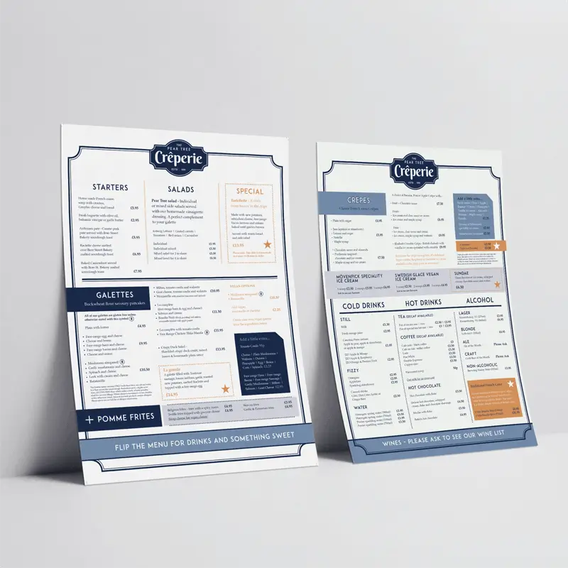 Menu Printing | Custom Printed Menus | Mixam